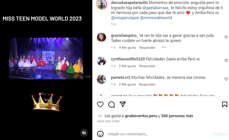 Gaela Barraza: Danuska Zapata emocionada por su coronación como Miss ...