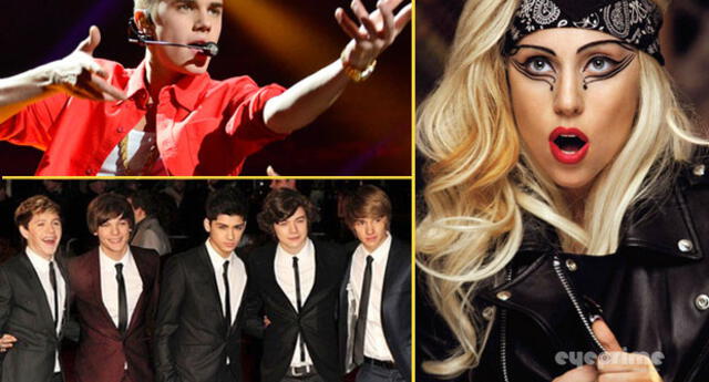 Justin Bieber y One Direction destronan video de Lady Gaga | El Popular