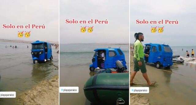 TikTok viral: Peruano llega con su moto hasta orilla del mar, lo exponen y escena es tendencia ...