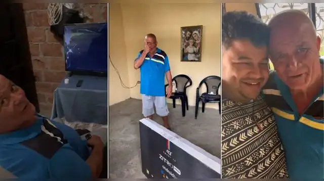 TikTok video viral: Joven le regaló una televisión nueva a su padre ...