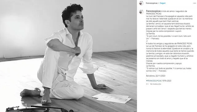 Murió Francesc Picas, recordado excantante de Locomía, a los 53 años ...