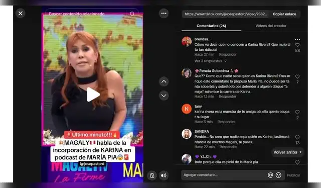 Magaly Medina: Usuarios la HUNDEN por MINIMIZAR a Karina Rivera tras problemas con María Pía ...