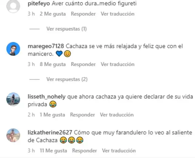 Cachaza, Carol Reali, usuarios en Instagram, bajan el dedo a novio de ...
