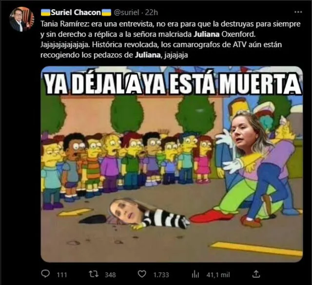 Juliana Oxenford y su 'bronca' con Tania Ramírez revientan redes a ...